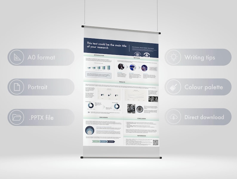 Research Poster Template | powerpoint | A0 Portrait Format | Scientific ...