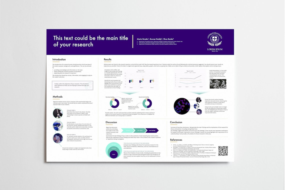 Research Poster Template for Powerpoint A0 Landscape Layout to Present ...