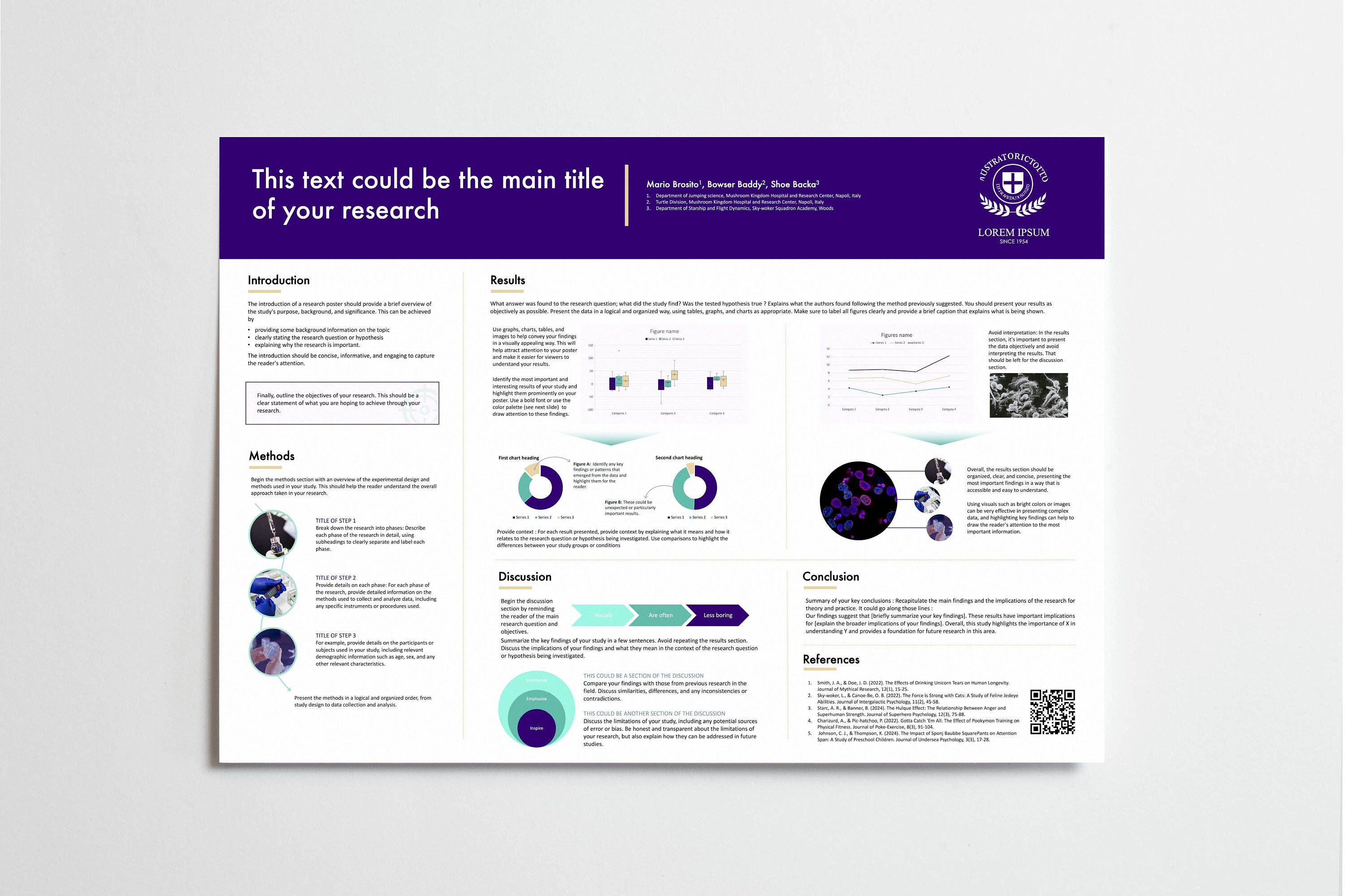 Research Poster Template for Powerpoint A0 Landscape Layout to Present ...