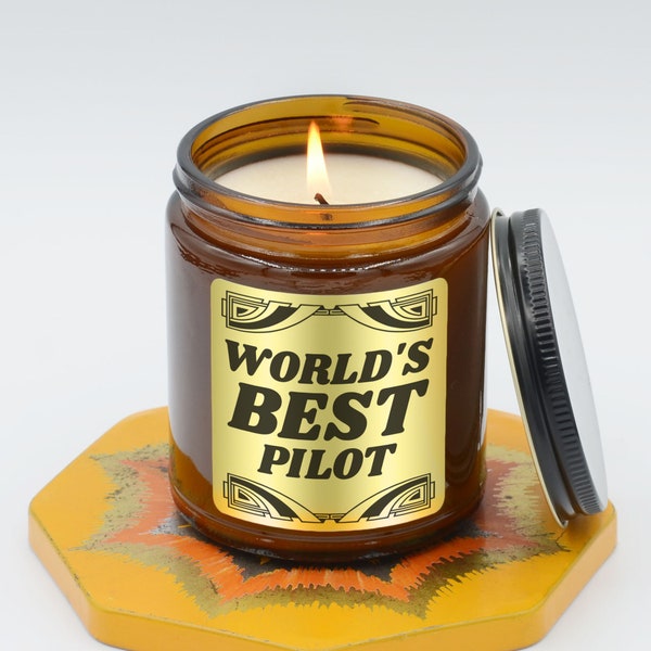 Captain Pilot Candle - Etsy