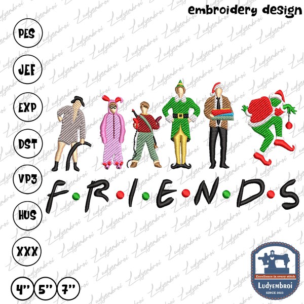 Friend Embroidery Designs - Etsy