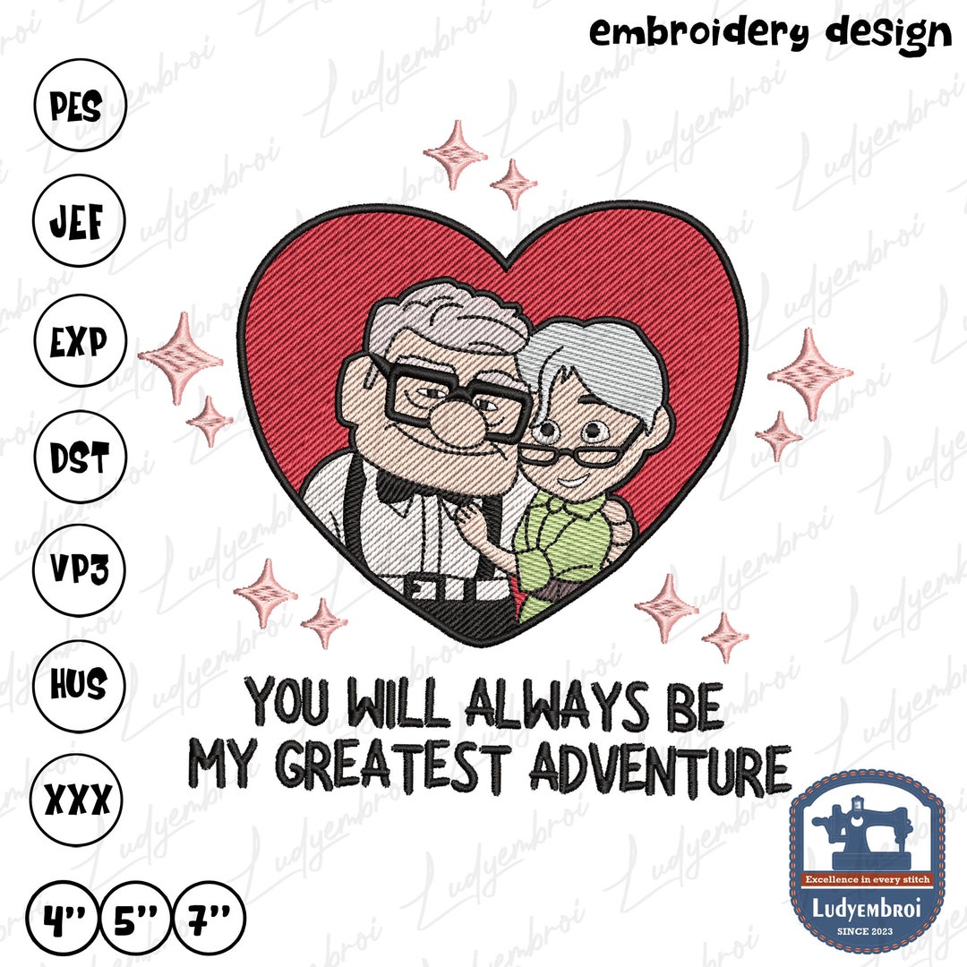 Valentine Custom Couple Embroidery Machine Design, Individual Movie ...