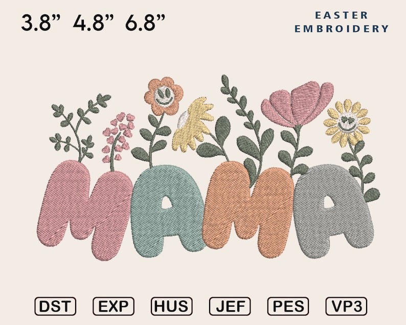 Floral Mama Embroidery Designs Mom Embroidery Files Mother - Etsy