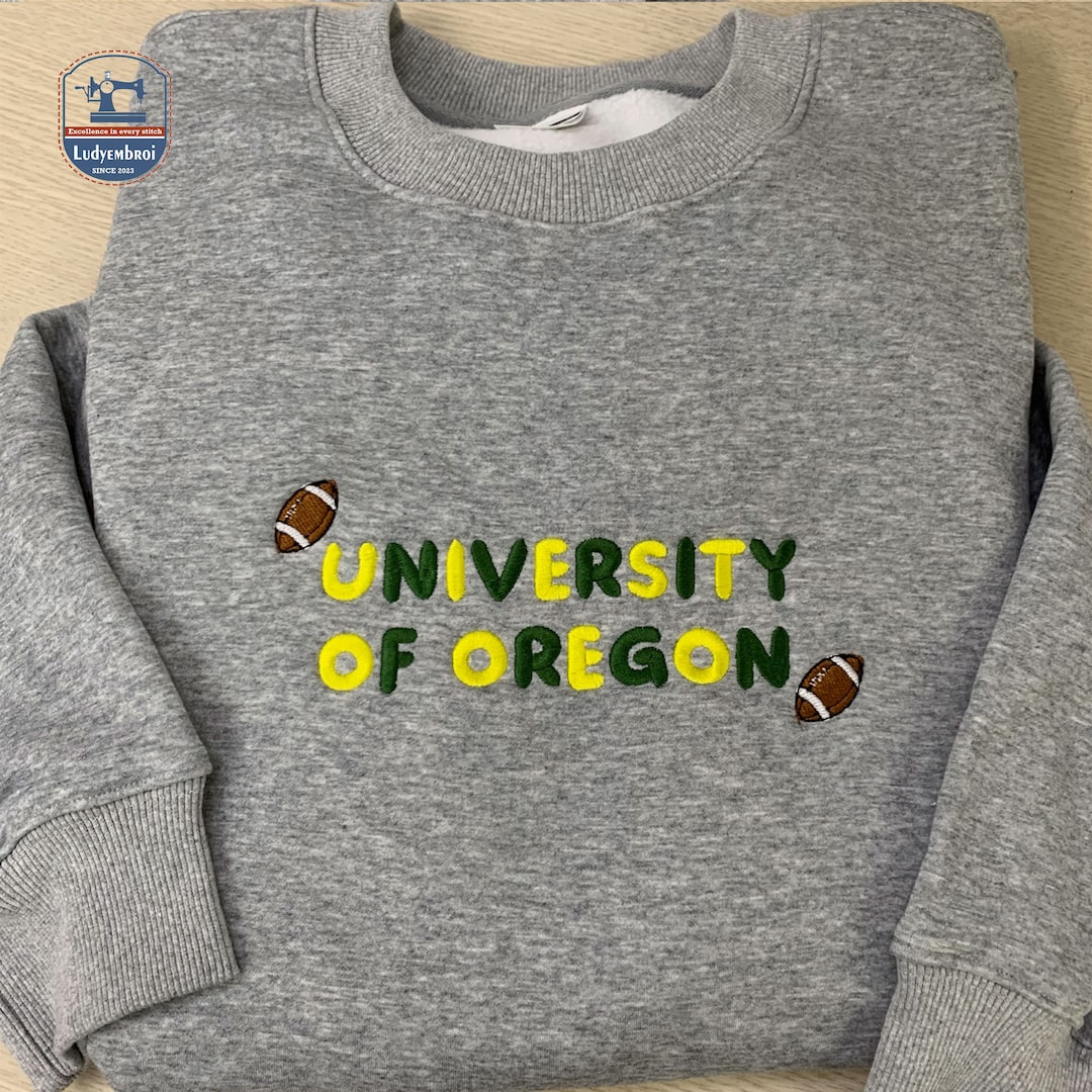 Embroidered Bubble Letter University Hoodie, Custom College Sweatshirt ...