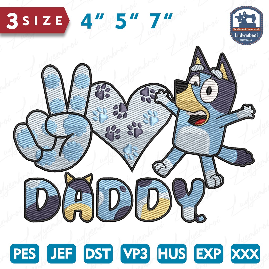 Blue Dog Mini Embroidery Design, Blue Mom Dog Embroidery, Chill Mama ...