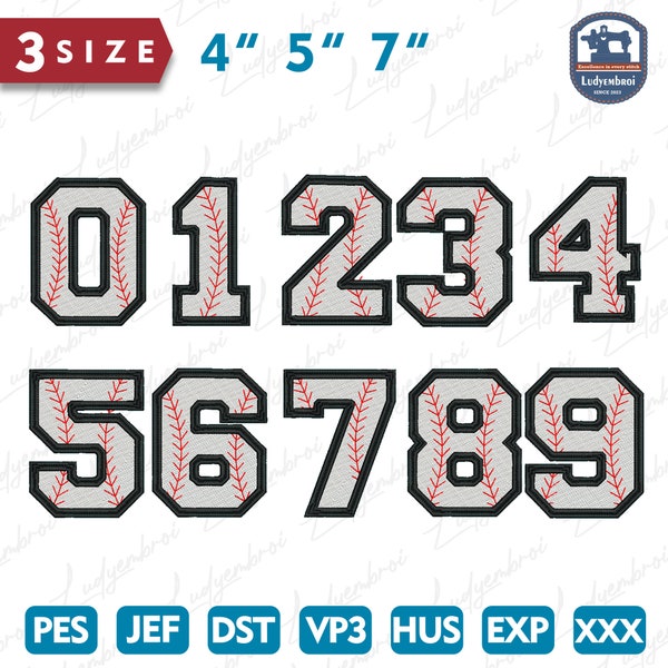 Number Embroidery - Etsy