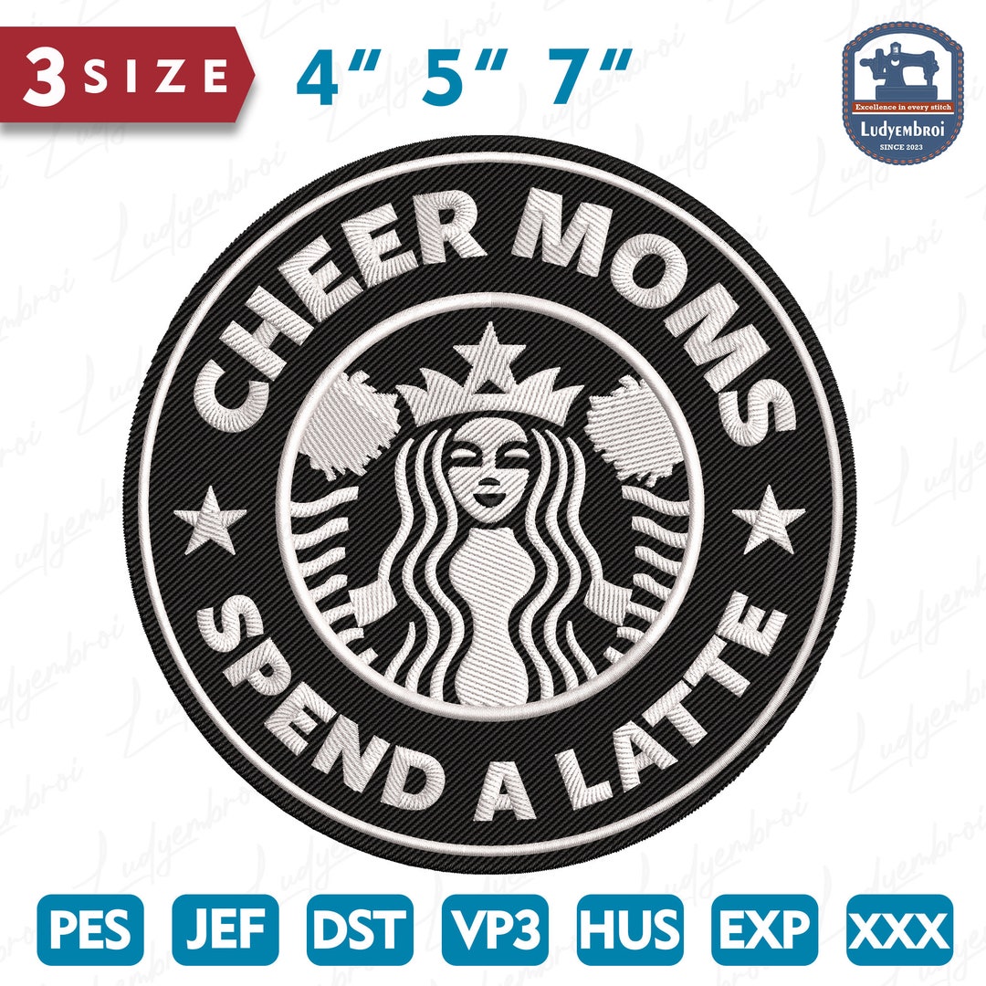 Mother's Day Embroidery Design, Cheer Mom Logo Embroidery Design ...