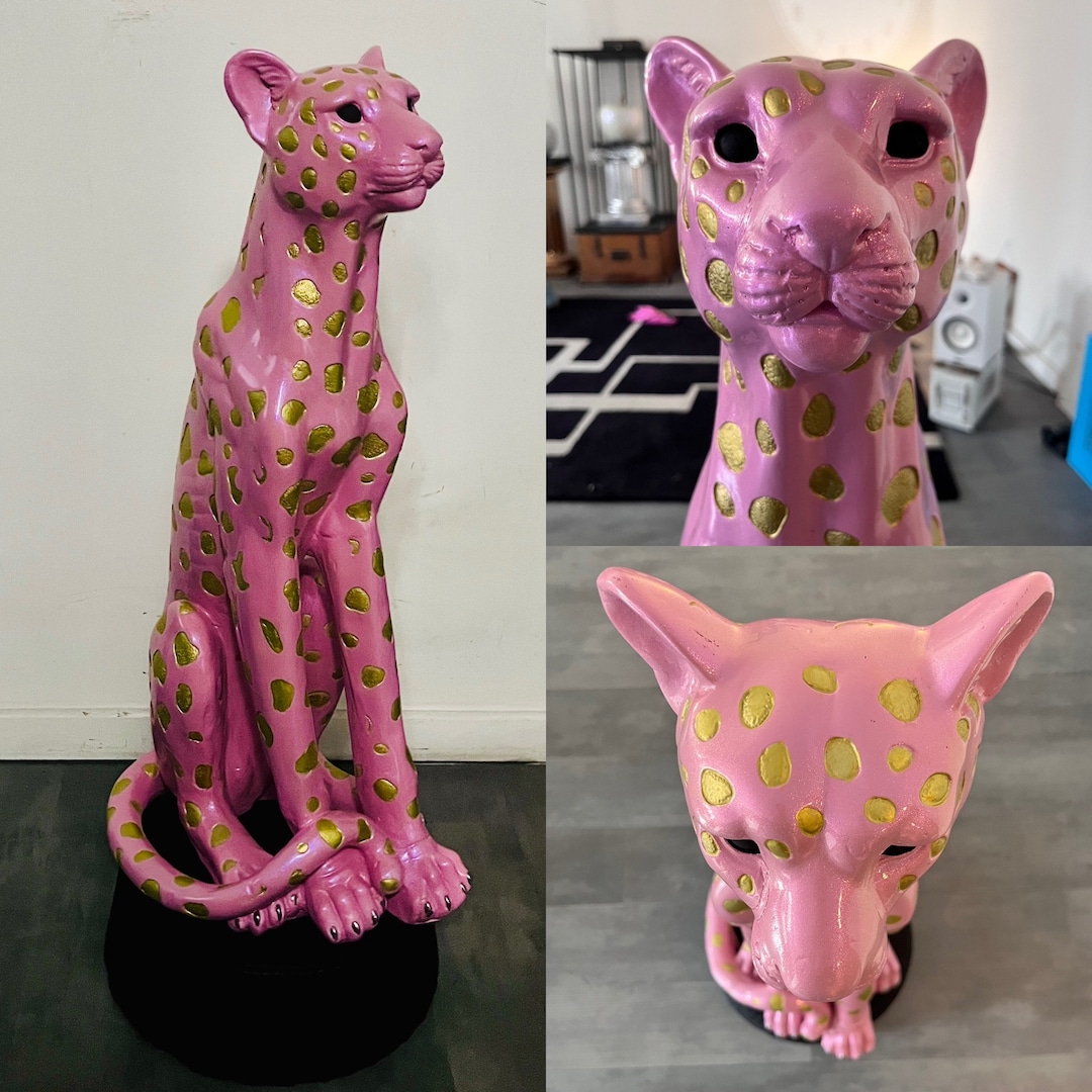 The Pink Cheetah, the Cousin of the Panther. - Etsy