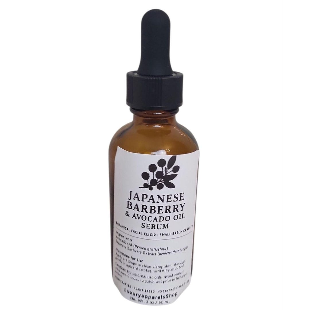 Japanese Barberry Avocado Glow Serum | Handmade Botanical Face Oil - Etsy