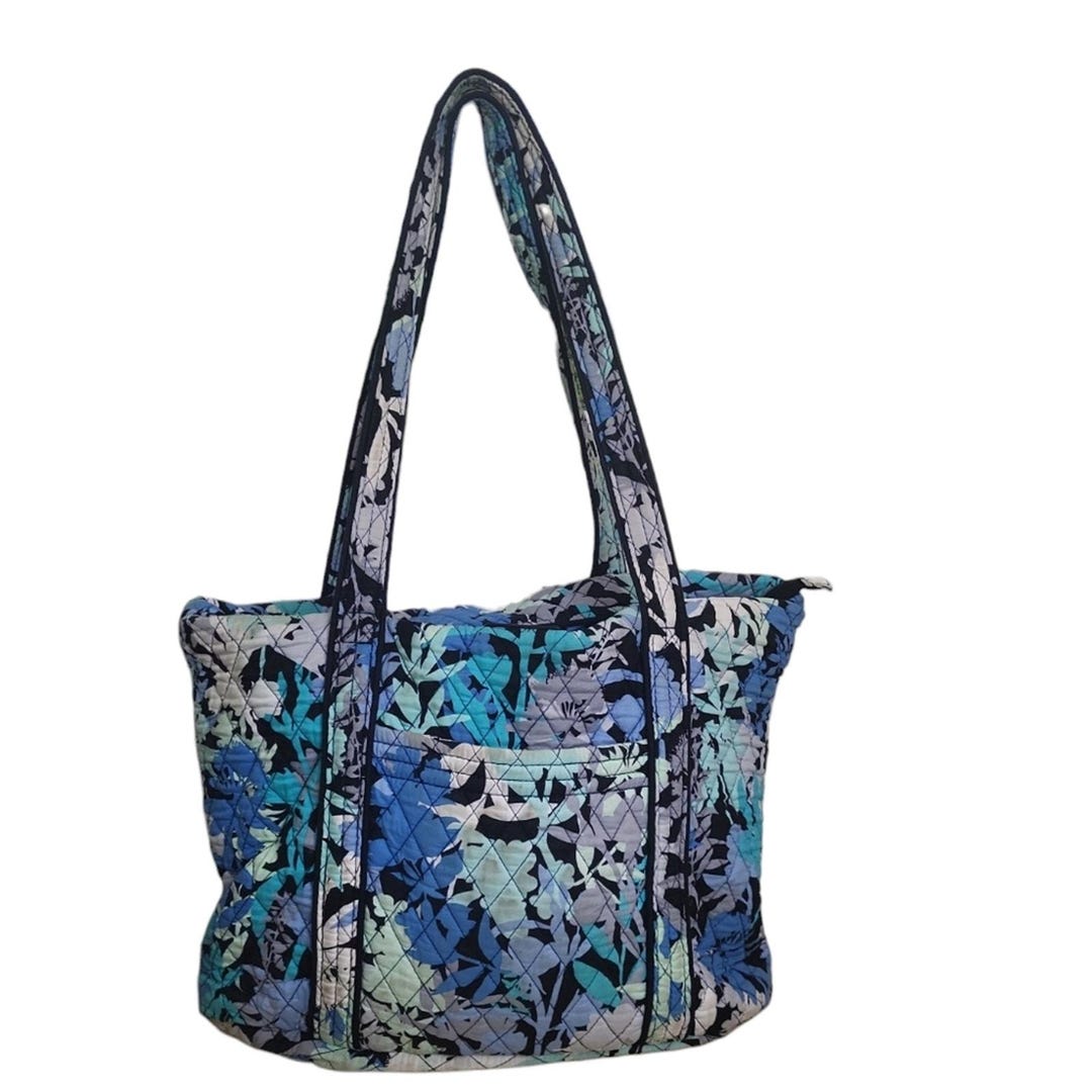 Vera Bradley Women Purse Shoulder Bag Handbag VILLAGER CAMOFLORAL Blues ...