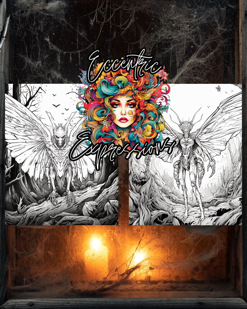 Mothman Cryptid Coloring Book: 50 Mystical Pages - Etsy UK