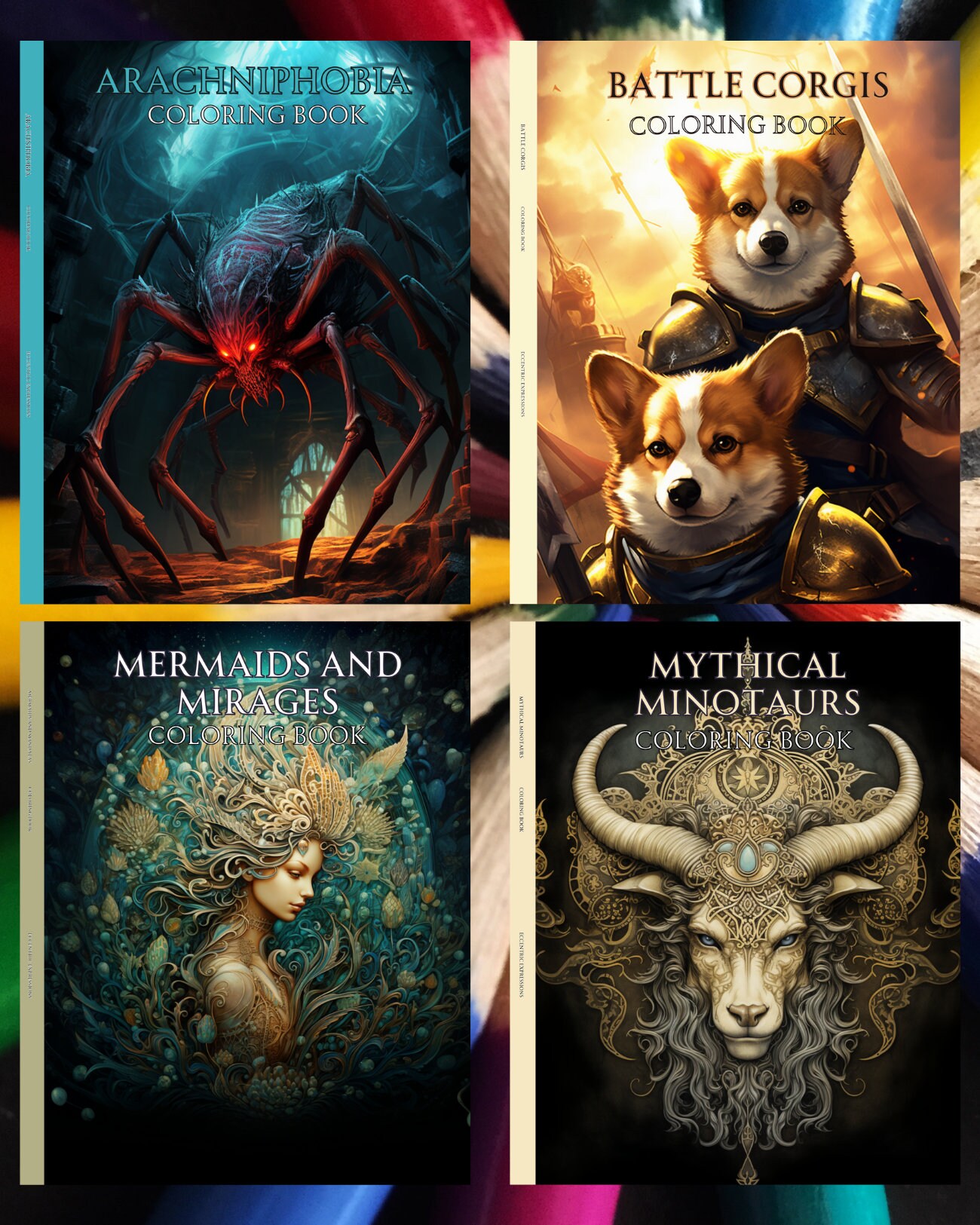 Ultimate Coloring Collection: Eccentric Expressions Adult Coloring ...