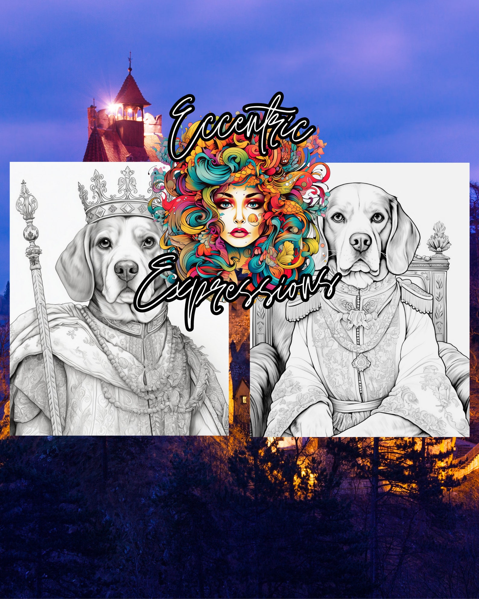 Regal Beagles Coloring Book: 50 Royal Portraits (digital Download) - Etsy