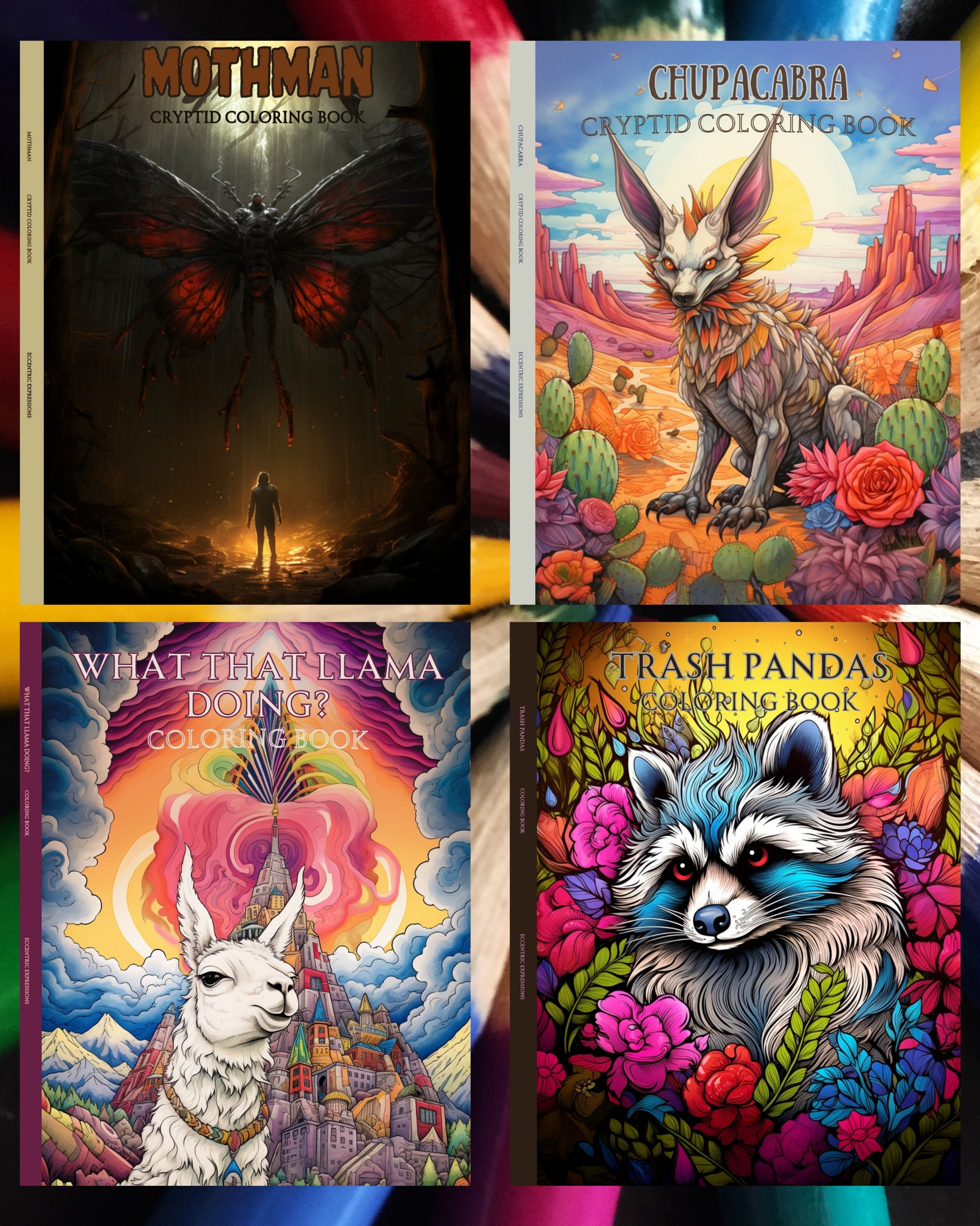 Ultimate Coloring Collection: Eccentric Expressions Adult Coloring ...