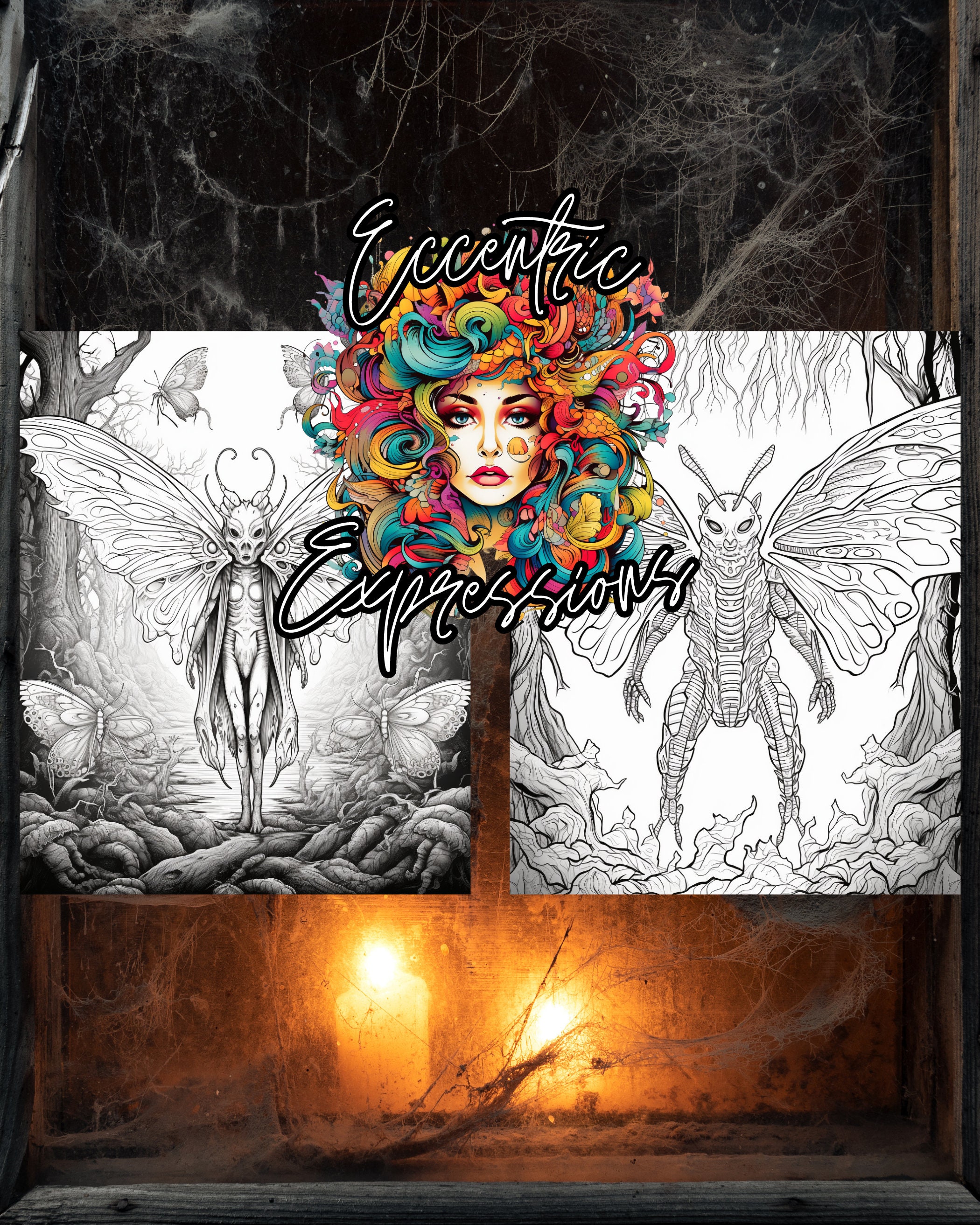 Mothman Cryptid Coloring Book: 50 Mystical Pages - Etsy UK