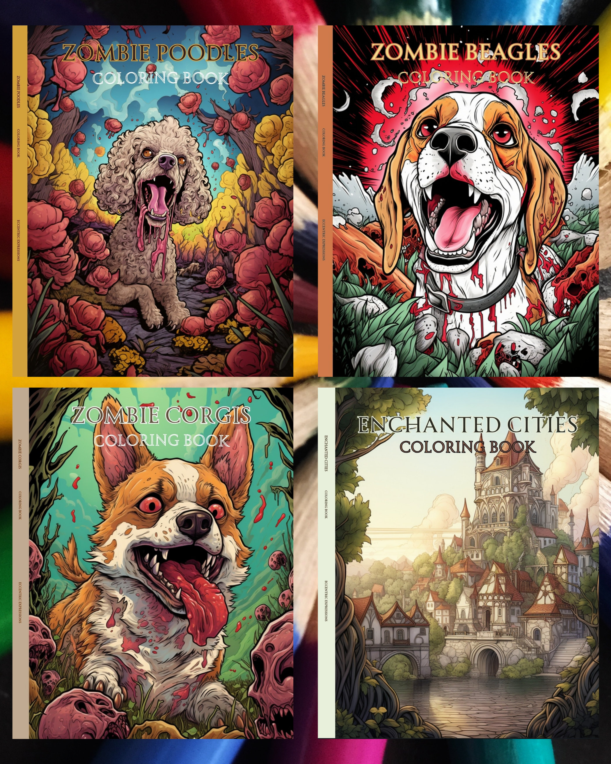 Ultimate Coloring Collection: Eccentric Expressions Adult Coloring ...