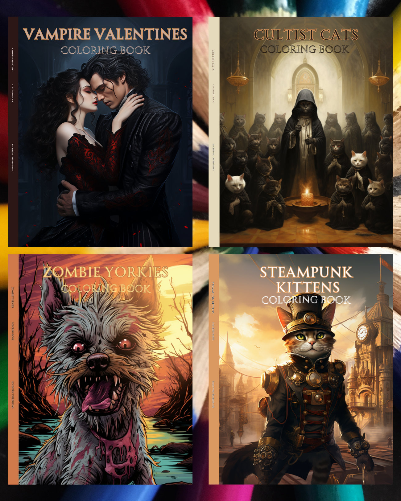 Ultimate Coloring Collection: Eccentric Expressions Adult Coloring ...