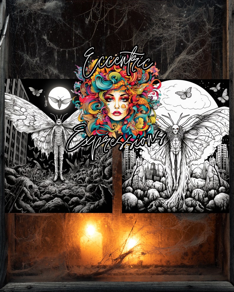 Mothman Cryptid Coloring Book: 50 Mystical Pages - Etsy UK