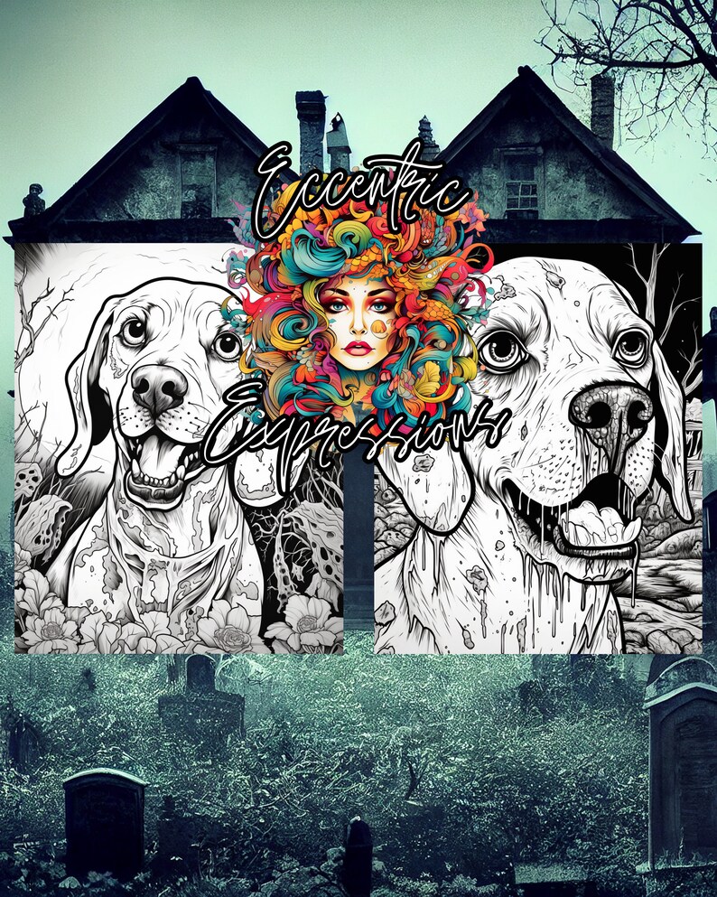 Zombie Beagles: A Ghastly Gallery of 50 Undead Hounds Perfect Gift for ...
