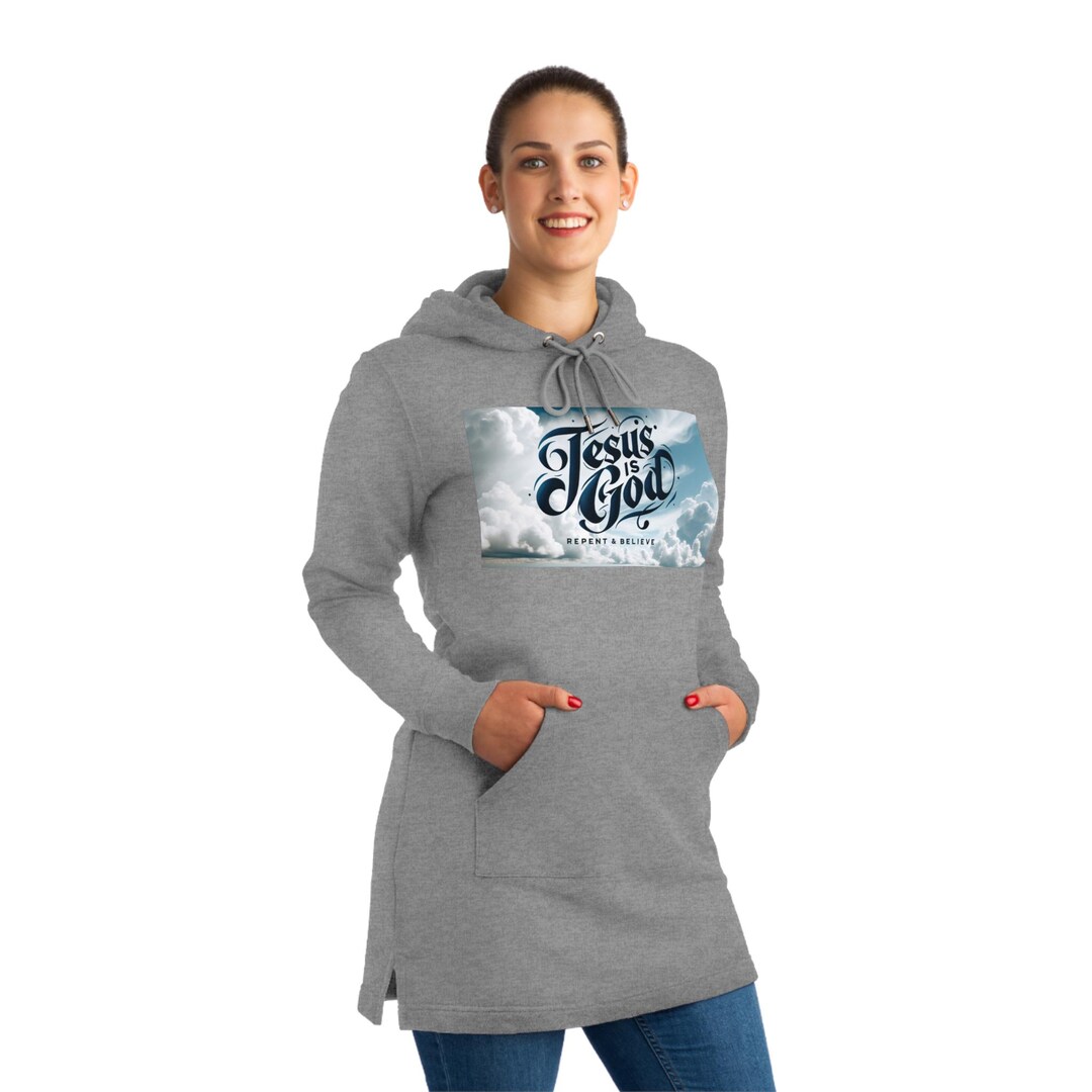 Christian Jesus is God Repent & Believe Streeter Hoodie Dress for ...