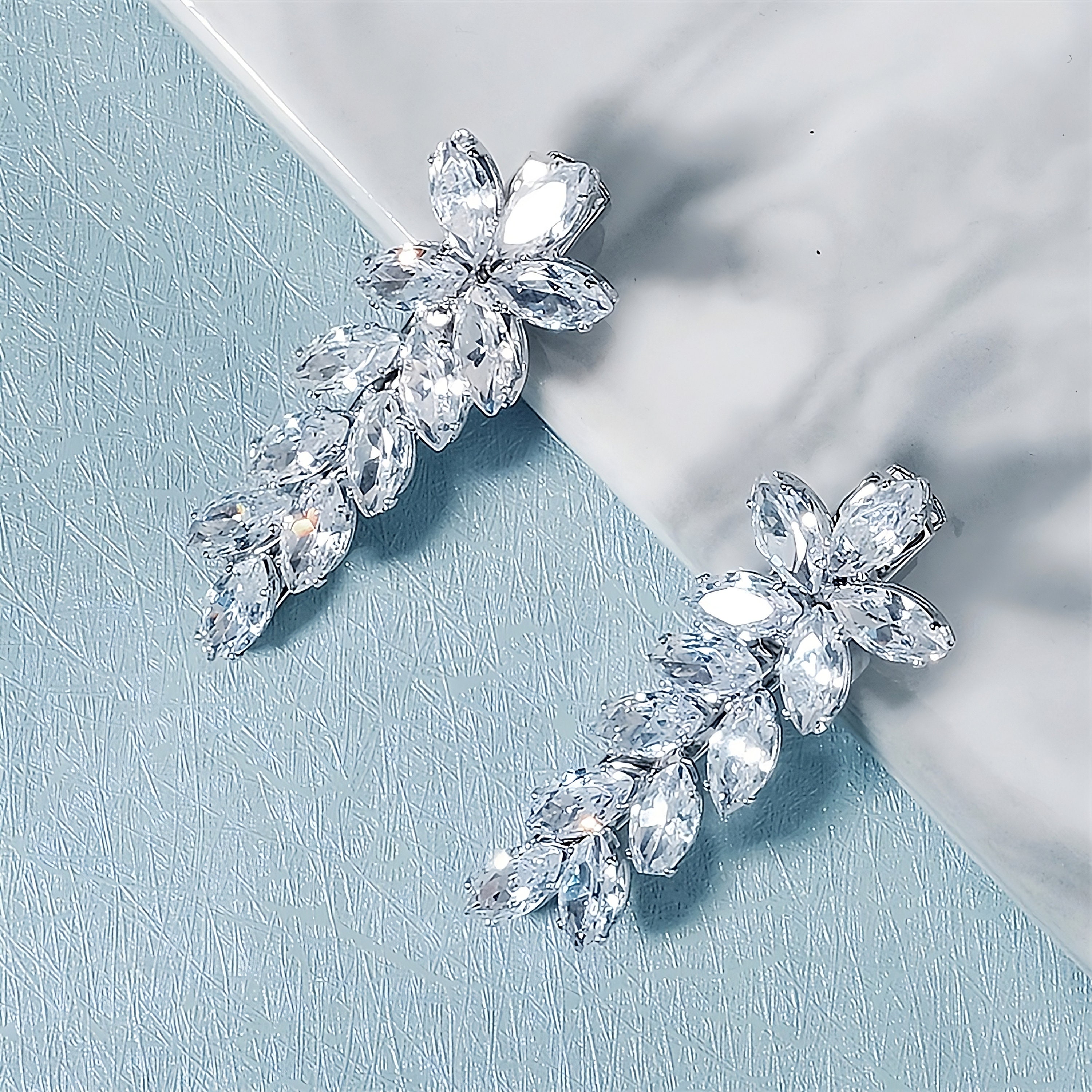 Gemstone Hair Clip, Cubic Zirconia Hair Clip, Crystal Hair Clip, Gem ...