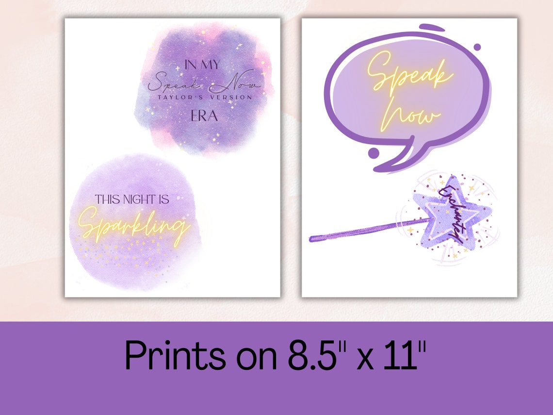 Speak Now Release Party Photo Booth Props Taylor Version - Etsy