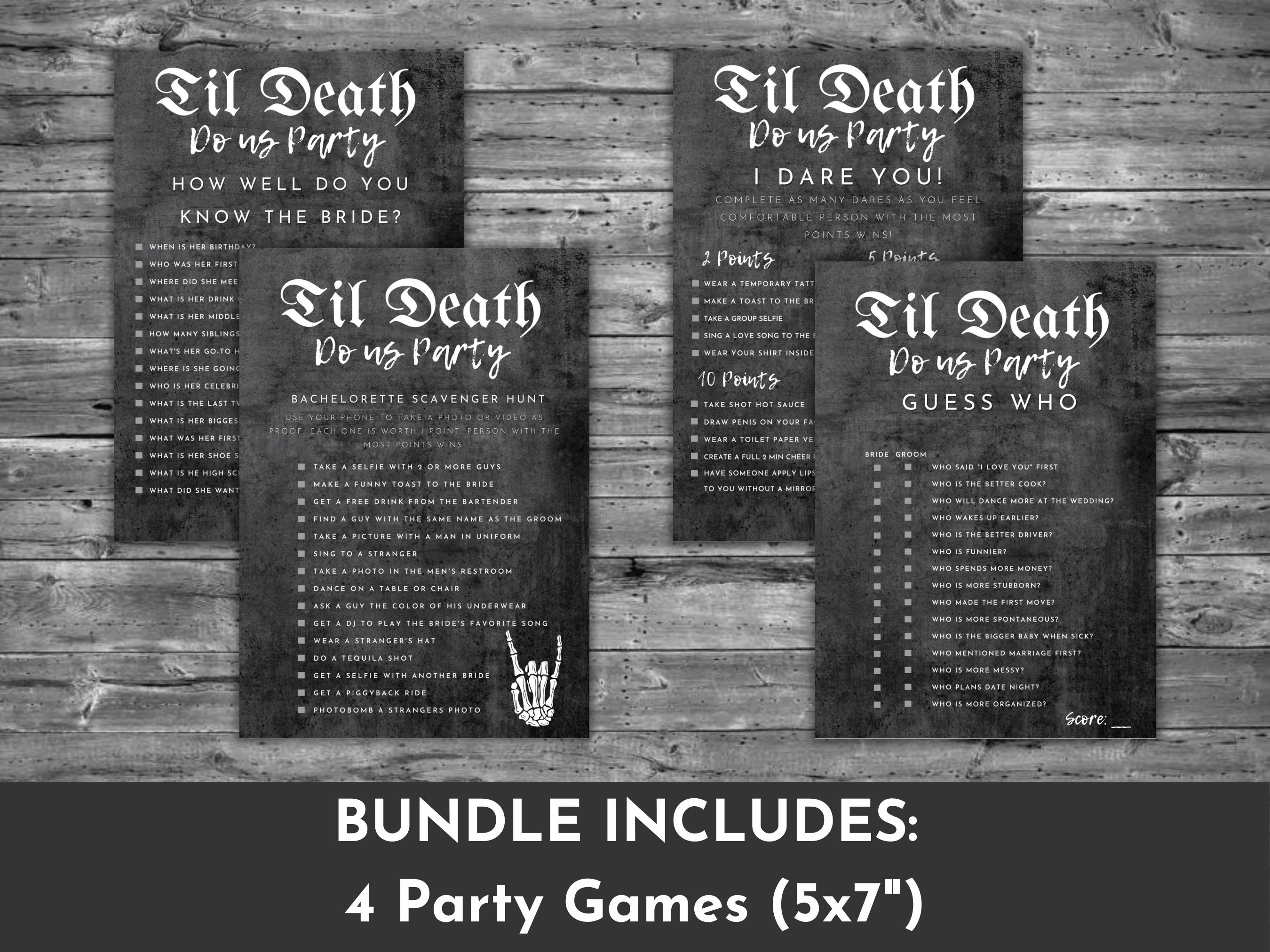 The Ultimate Til Death Do Us Party Bachelorette Party Bundle, Death of ...