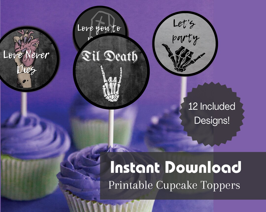 Til Death Do Us Party Bachelorette Party Cupcake Toppers, Death of ...