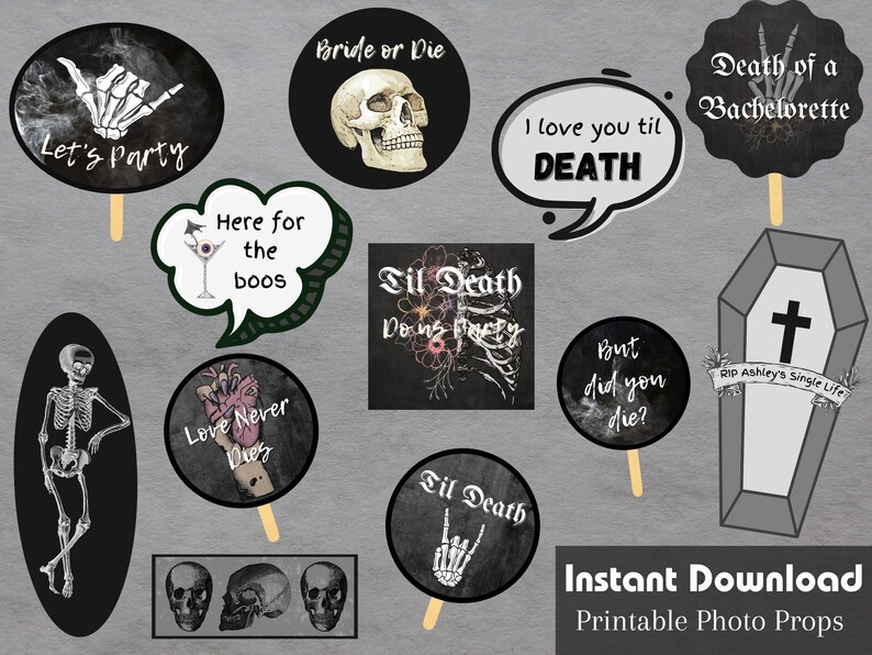 Til Death Do Us Party Bachelorette Party Photo Booth Props - Etsy