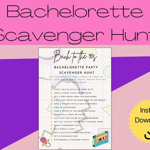 Bach to the 90s Bachelorette Party Scavenger Hunt, 90s Baby, Instant ...