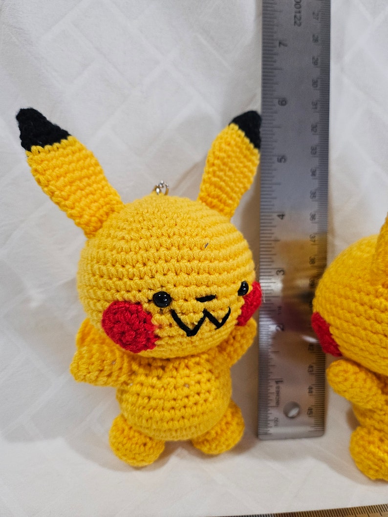 Crochet Keychain Pokemon Pikachu - Etsy