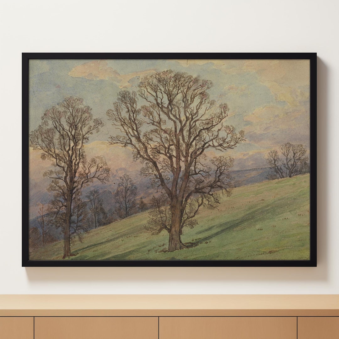 Landscape Trees| Dark Academia Decor | Printable Wall Art Digital ...