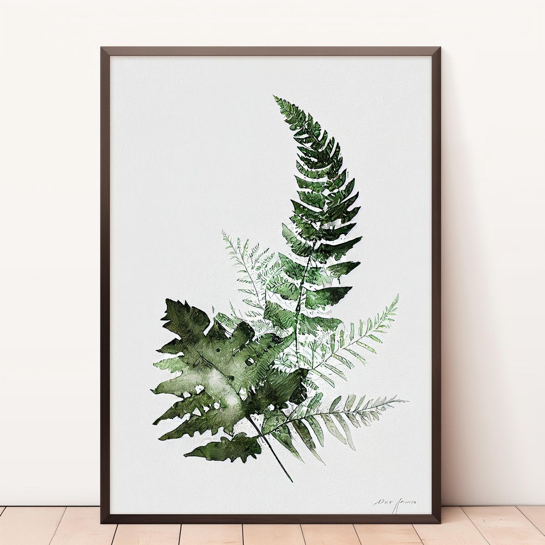 Botanical Art | Watercolor Painting | Digital Download Print | Fern ...