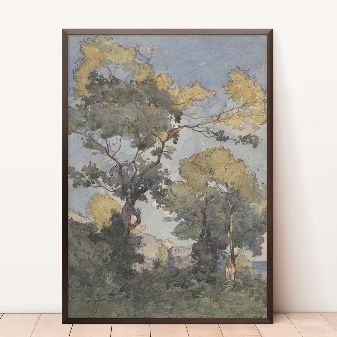 A Landscape of Trees | Vintage Tree Art | Fine Art Print | Botanical ...