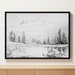 Sketch of a Lake | Minimalist Lake Sketch Art | Antique Lake Art ...