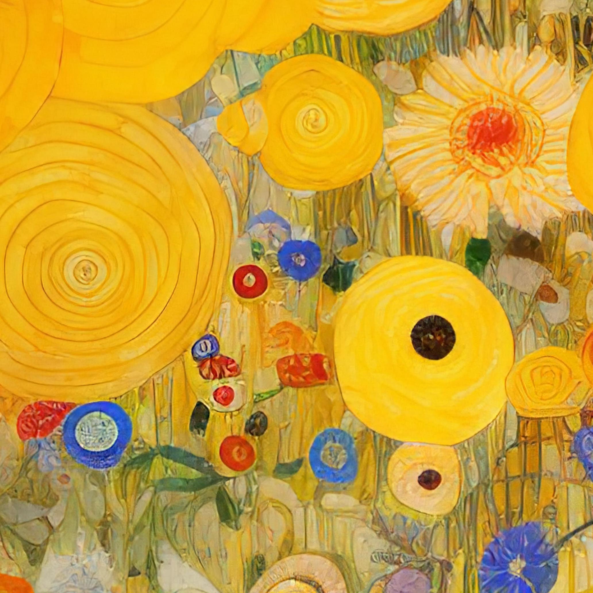 Printable Wildflower Garden Oil Painting Gustav Klimt Flower - Etsy