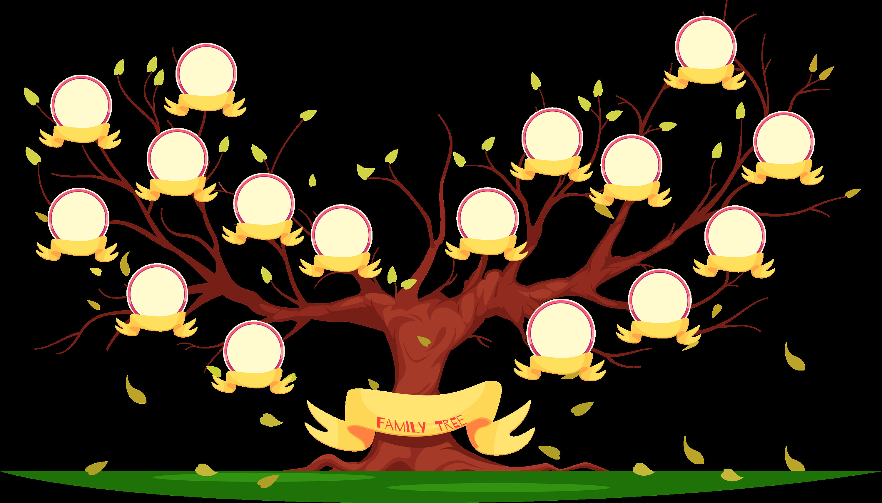 Printable Family Tree 16 Members Family Tree Instant Download .svg .png ...