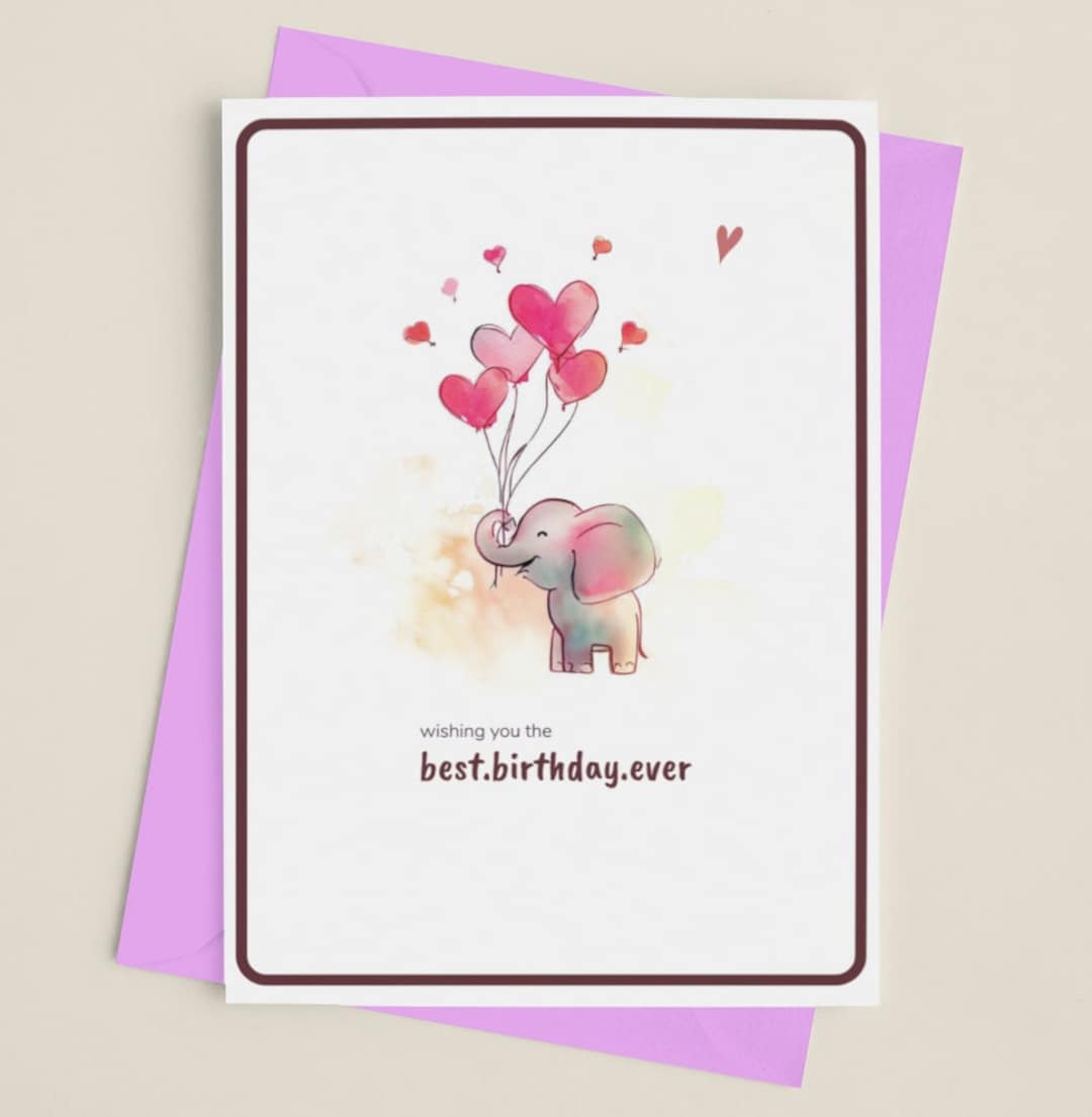 INSTANT Digital Download Best Birthday Ever Greeting Card - Etsy