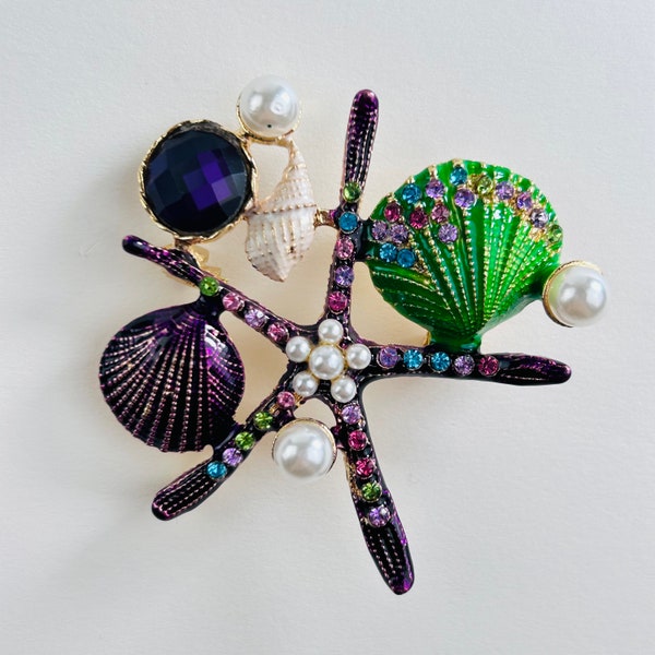 Seashell Brooch - Etsy
