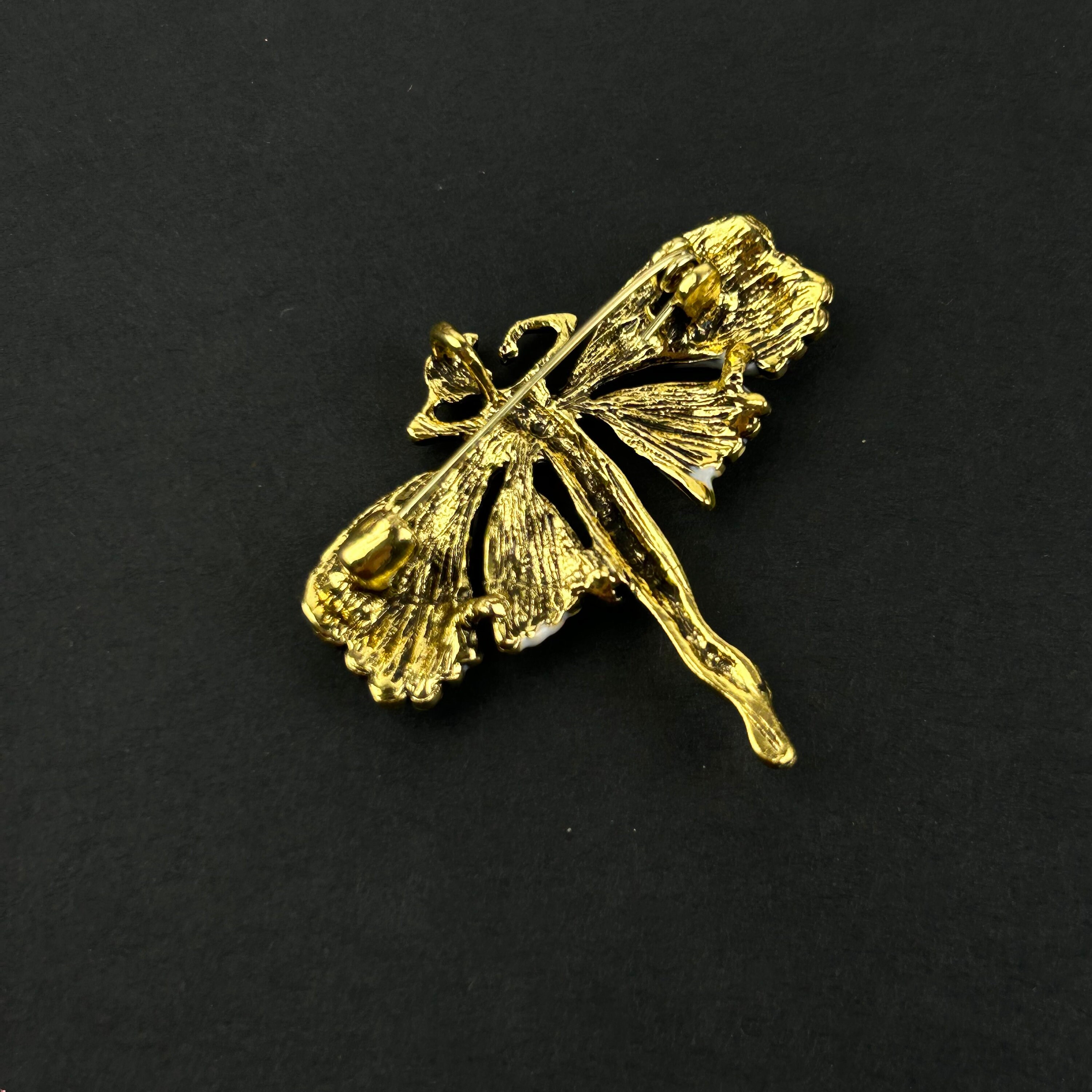 Stunning Art Nouveau Style Butterfly Lady Brooch Pendant Vintage ...