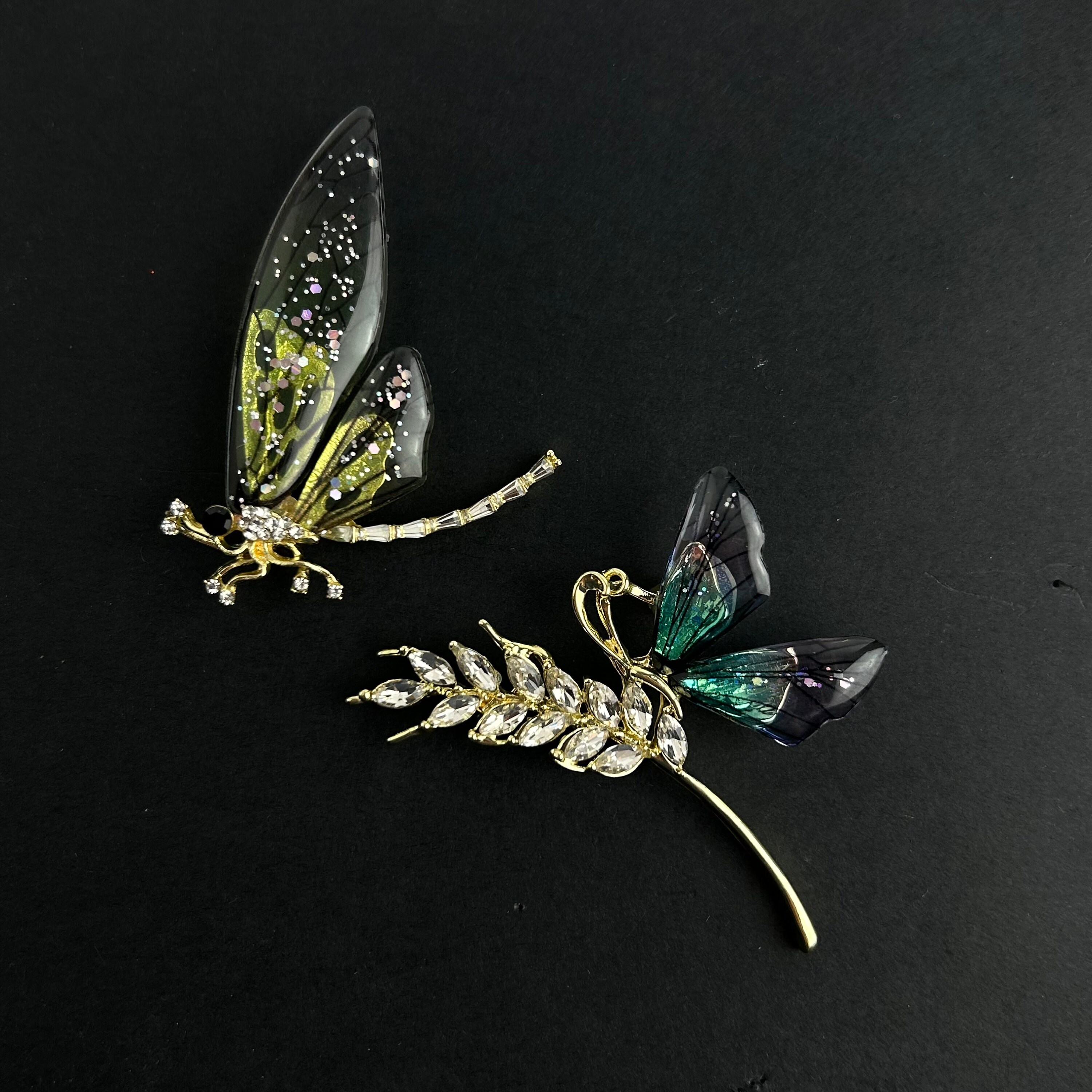 Transparent Acrylic Wings Dragonfly Crystal Brooch Pin - Etsy