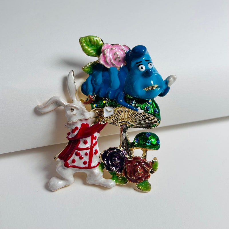 White Rabbit Brooch - Etsy