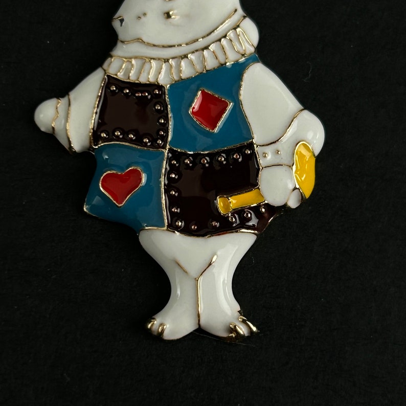 Whimsical White Rabbit Enamel Pin Inspired by Alice in Wonderland - Etsy