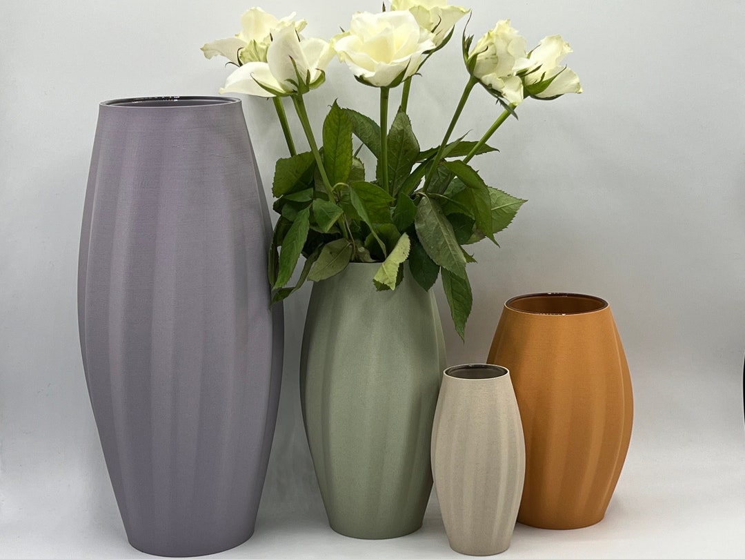Designer Vase Aura - Pastell-Edition, Dekovase/Blumenvase für Schnittblumen und Trockenblumen ...
