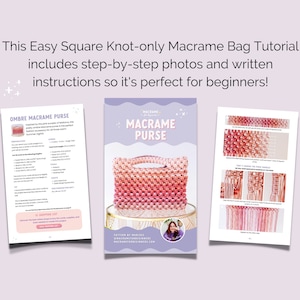 Macrame Bag PDF PATTERN | Easy DIY Macrame Bag Tutorial for Beginners ...
