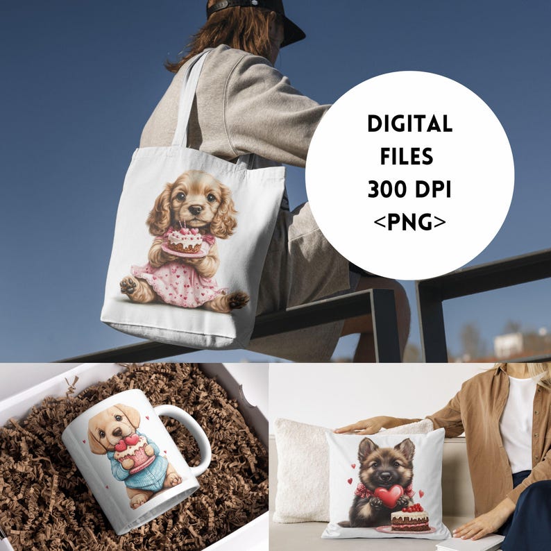 Watercolor Dog Clipart PNG Bundle Dog Breeds Clipart, Cute Dog Graphics ...