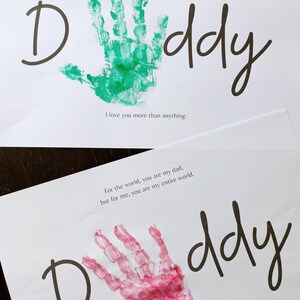 Father Gift, Baby Handprint, Father Day Handprint, Sentimental Gift Dad ...
