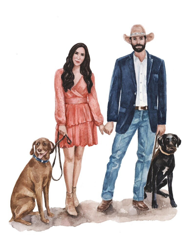 Custom Wedding Portrait / Hand Painted Watercolor Portrait ...