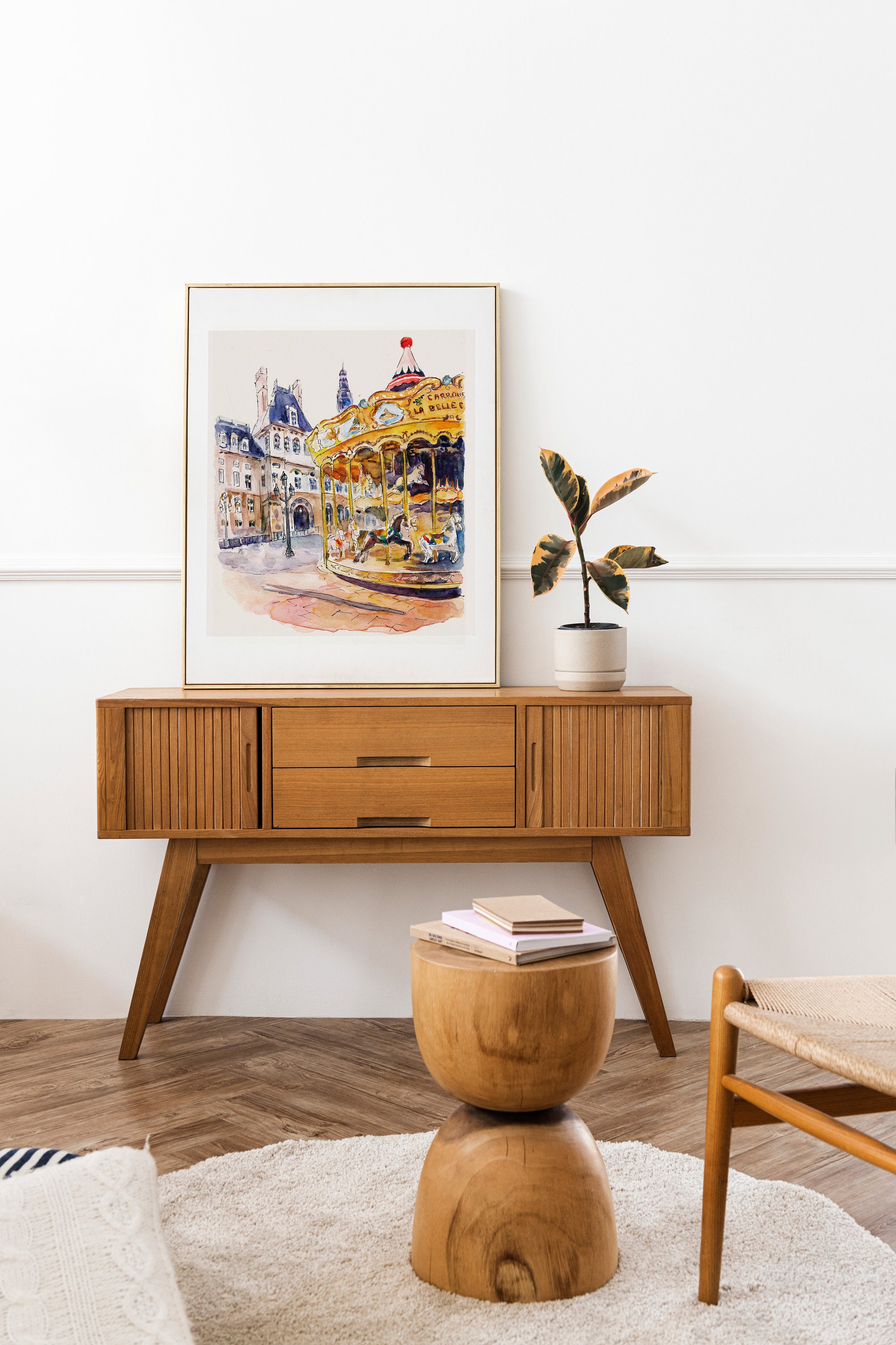 Paris Watercolor Painting / Paris Poster / Paris Wall Art / Paris ...