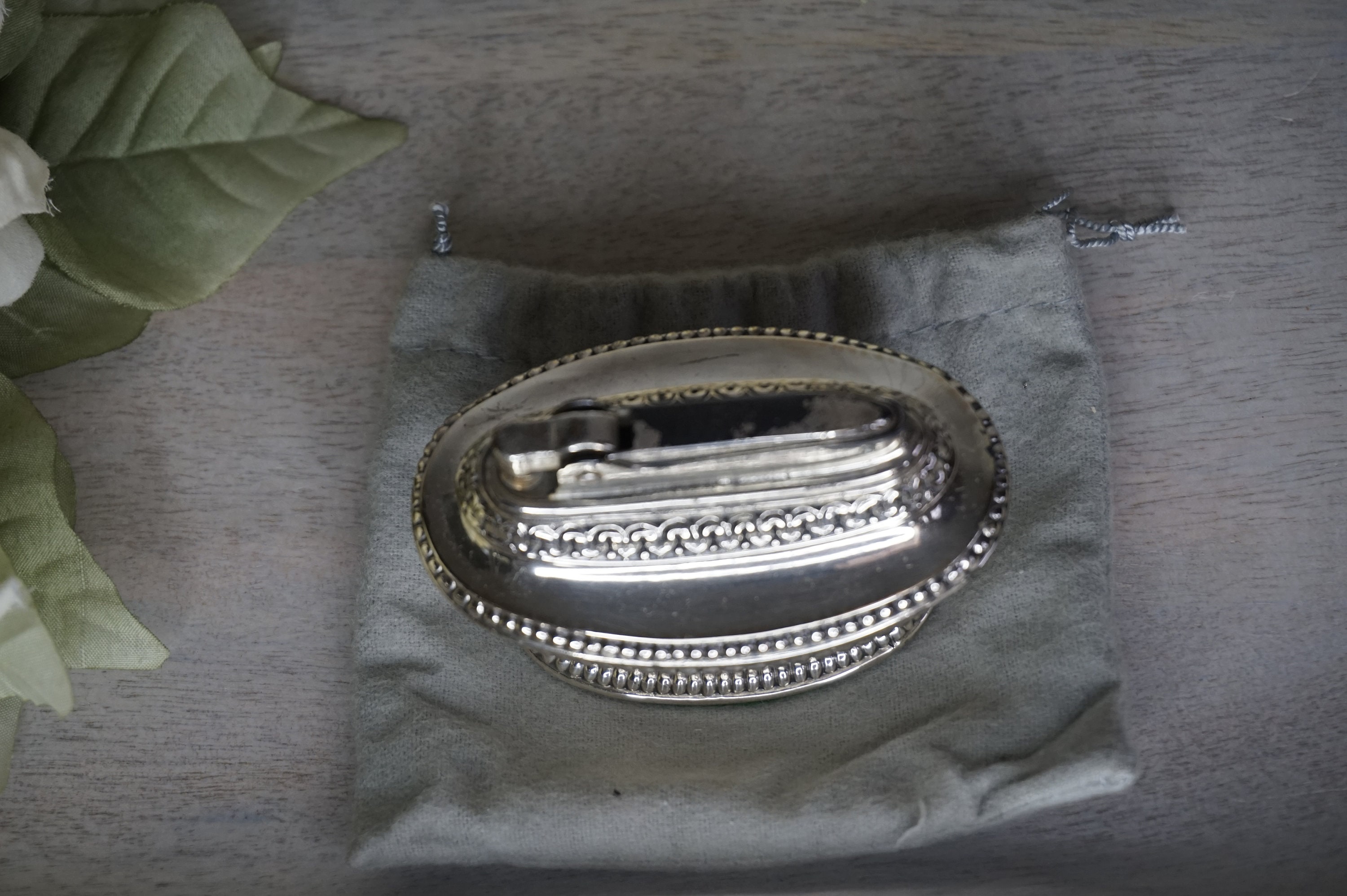 Vintage Ronson Queen Anne Table Lighter With Box and Bag Art Deco World ...